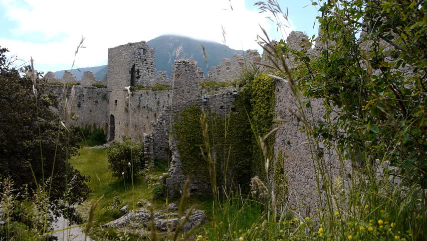 Ruins of the Cathars Stock Footage Video (100% Royalty-free) 4283357 ...