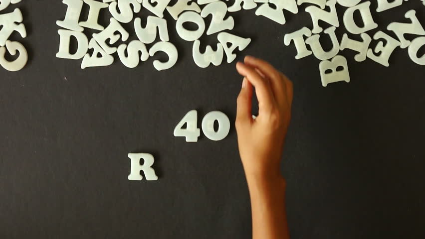 A Person Spelling 40 Percent Stock Footage Video (100% Royalty-free ...