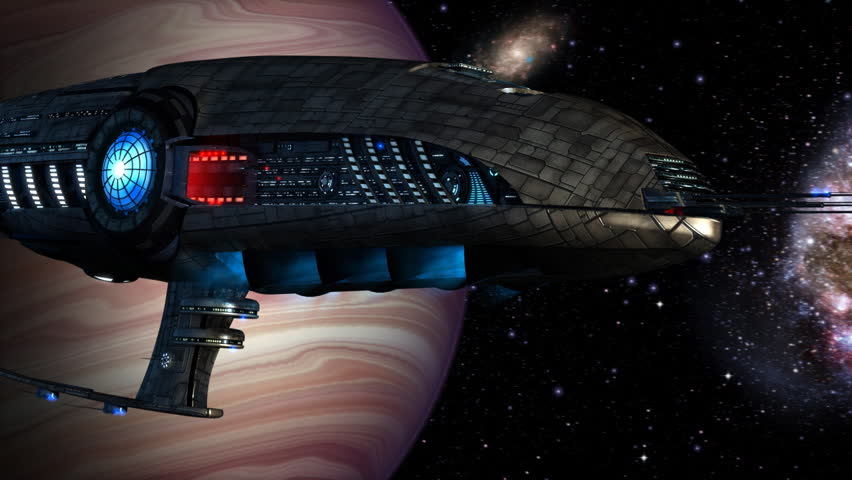 Spaceship Exploring Alien Worlds. Spaceship Stock Footage Video (100% ...