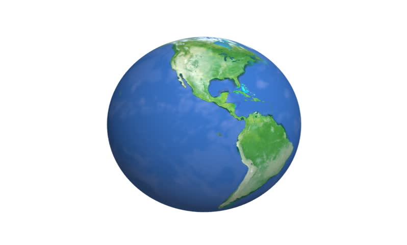 cloudless earth on white background seamlessly Stock Footage Video (100 ...