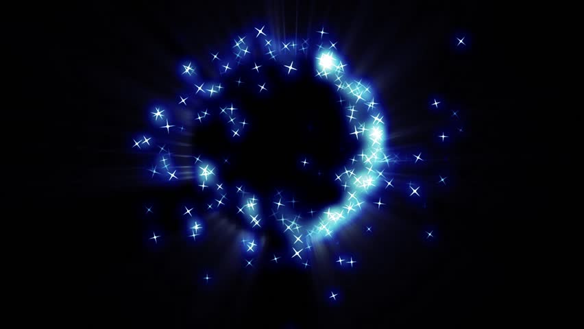 blue sparkling ring black background Stock Footage Video (100% Royalty ...