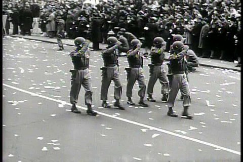 1940s Victory Parade World War Two Stock Footage Video (100% Royalty ...