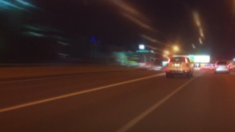 amazing motion timelapse night rush drive Stock Footage Video (100% ...