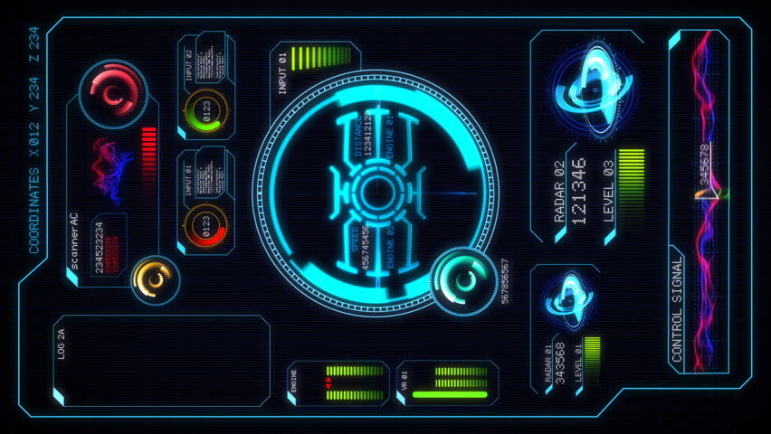 futuristic alarm control keypad entering correct Stock Footage Video ...