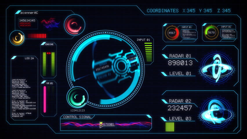 Futuristic Alarm Control Keypad. Entering Stock Footage Video (100% ...