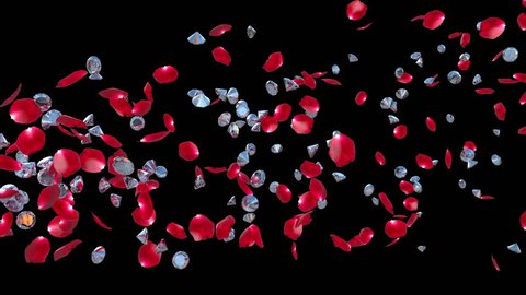 Falling Red Rubies On Black Background Stock Footage Video (100% ...