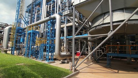 Montage Pipes Valves Steel Constructions Oil Stock Footage Video (100% ...