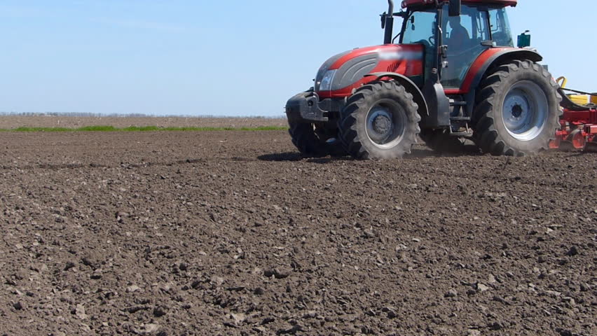 tractor planting seeds Stock Footage Video (100% Royalty-free) 4386647 ...