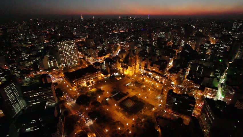 Sao Paulo Brazil City Night Stock Footage Video (100% Royalty-free ...