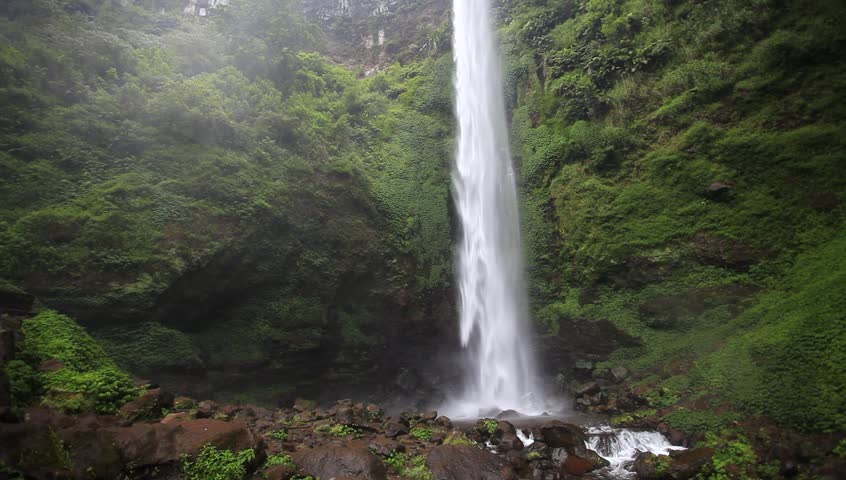 coban rondo waterfall malang indonesia Stock Footage Video (100% ...