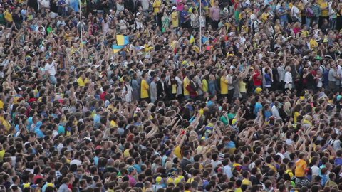 Excited Happy Fans Hugging Dancing Joy Stock Footage Video (100% ...