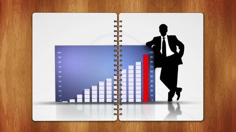 animation showing 3d men observing share Stock Footage Video (100% ...