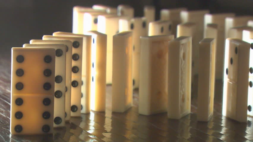 Dominoes. Chain Reaction. the Domino Stock Footage Video (100% Royalty ...