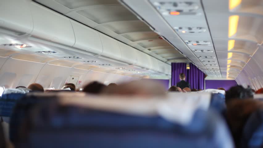 steward plane salon Stock Footage Video (100% Royalty-free) 444580 ...