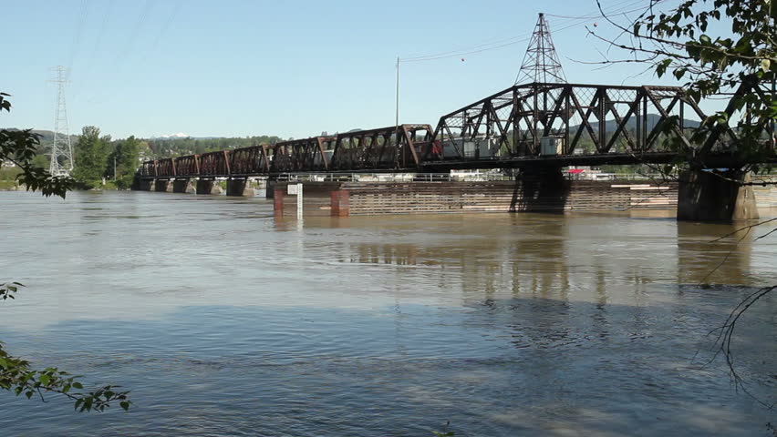 fraser river rail bridge mission bc Stock Footage Video (100% Royalty ...