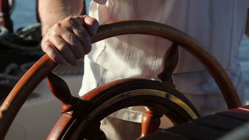 Adult Man Driving a Boat Stock Footage Video (100% Royalty-free ...