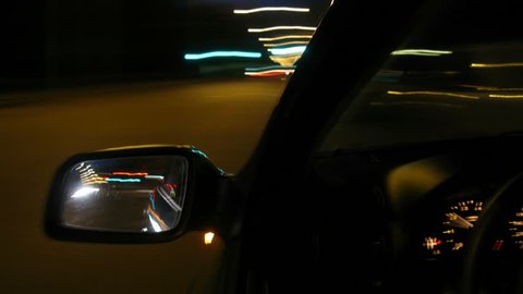 Night Street Window Car Stock Footage Video (100% Royalty-free) 446917 ...