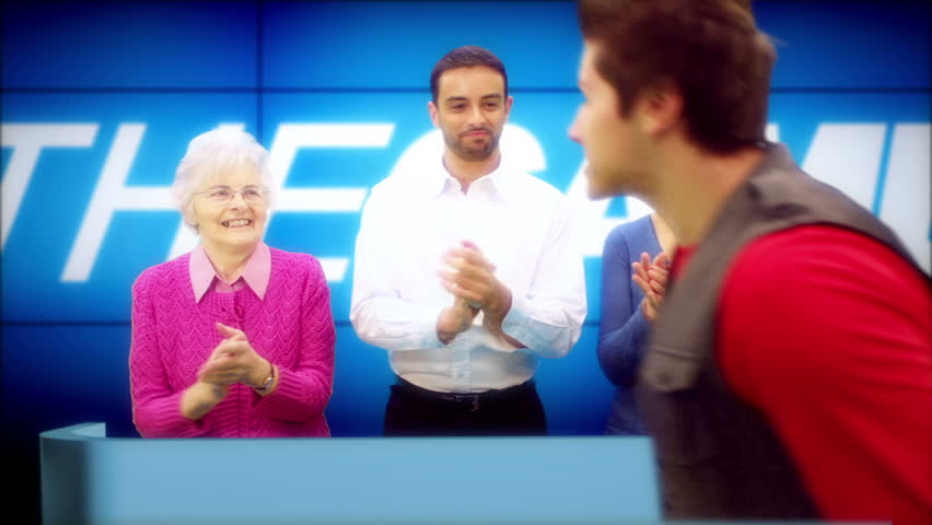 tv presenter his game show guests Stock Footage Video (100% Royalty ...