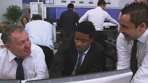 Busy Customer Service Financial Business Team Stock Footage Video (100% ...