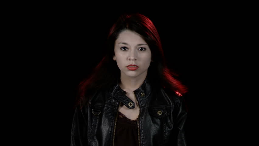 young vampire girl looks into camera Stock Footage Video (100% Royalty ...