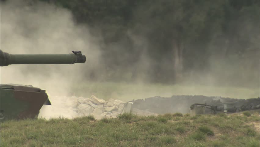military tank firing Stock Footage Video (100% Royalty-free) 4503614 ...