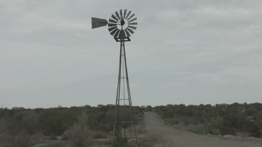 A Windmill Blowing in the Stock Footage Video (100% Royalty-free ...
