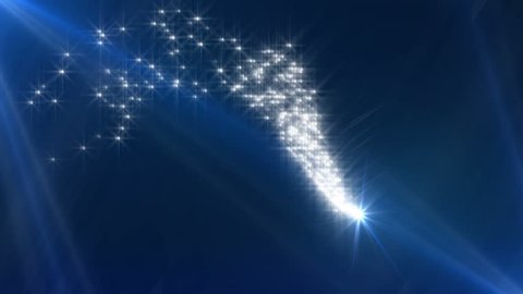 Sparkling Stars Animated Background Random Path Stock Footage Video ...