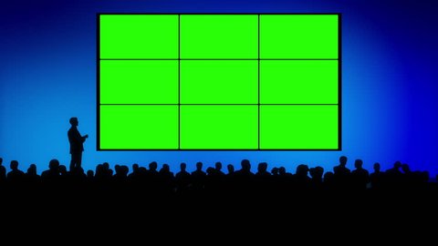 Digitally Animated Presentation Audience Green Screen Stock Footage ...