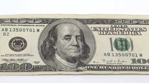 Magnifying 100 Dollar Bill Front Stock Footage Video (100% Royalty-free ...