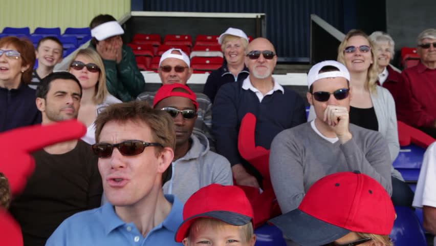 Enthusiastic Crowd of Spectators Watching Stock Footage Video (100% ...