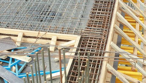 Construction Site Concrete Pouring Construction Fittings Stock Footage ...