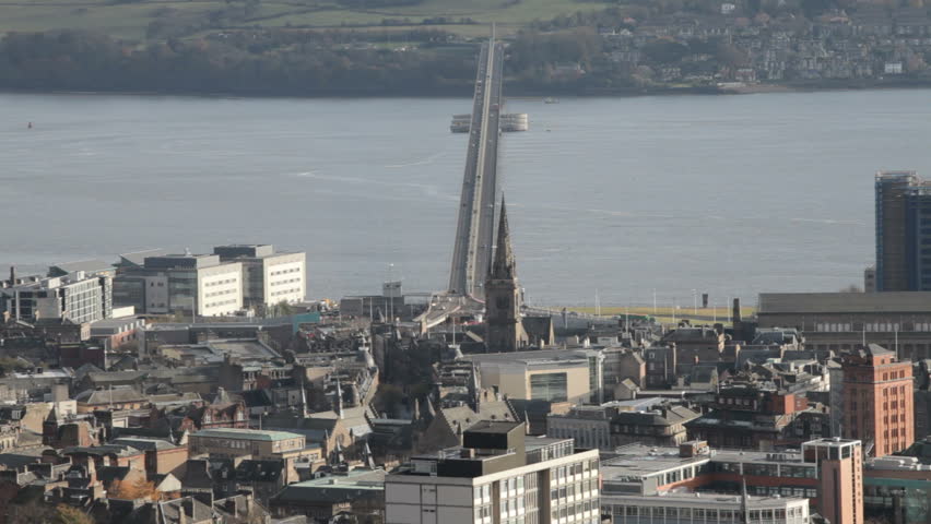 view tay road bridge dundee scotland Stock Footage Video (100% Royalty ...