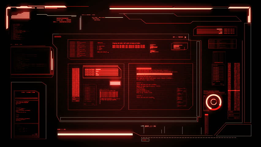 Futuristic Computer Interface. Possibility to Stock Footage Video (100% ...