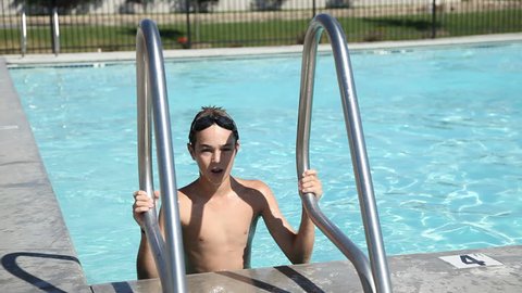 Teenage Boy Pool Stock Footage Video (100% Royalty-free) 4558883 ...