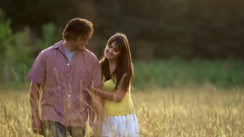 beautiful young couple love walk through Stock Footage Video (100% ...