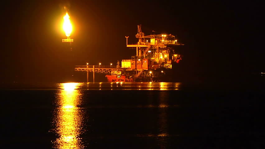 oil rig ocean night Stock Footage Video (100% Royalty-free) 4582784 ...
