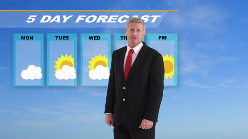 news weather man giving forecast Stock Footage Video (100% Royalty-free ...