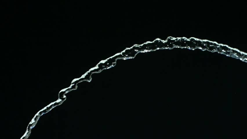 water flow on black background slow Stock Footage Video (100% Royalty ...