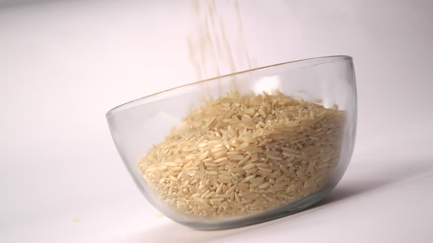 Brown Rice-angled Pour Pouring of Stock Footage Video (100% Royalty ...