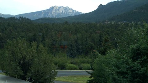 Mountains Distance Backdrop View Through Wooded Stock Footage Video ...