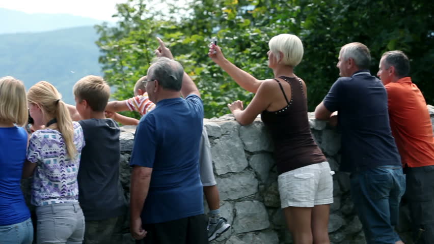 People Enjoying the View of Stock Footage Video (100% Royalty-free ...