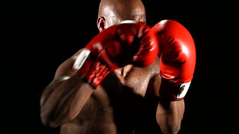 Boxer Punching Slow Motion Stock Footage Video (100% Royalty-free ...