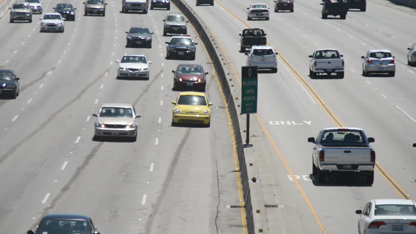 traffic on busy freeway los angeles Stock Footage Video (100% Royalty ...