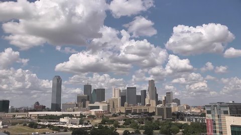 Time Lapse Dallas Skyline Fast Moving Stock Footage Video (100% Royalty ...