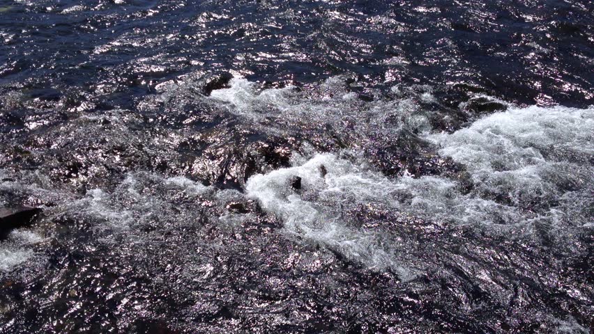 A Fast Moving River Flows Stock Footage Video (100% Royalty-free ...