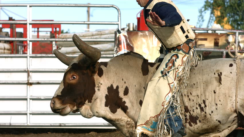 bull riding slow motion Stock Footage Video (100% Royalty-free) 4657727 ...