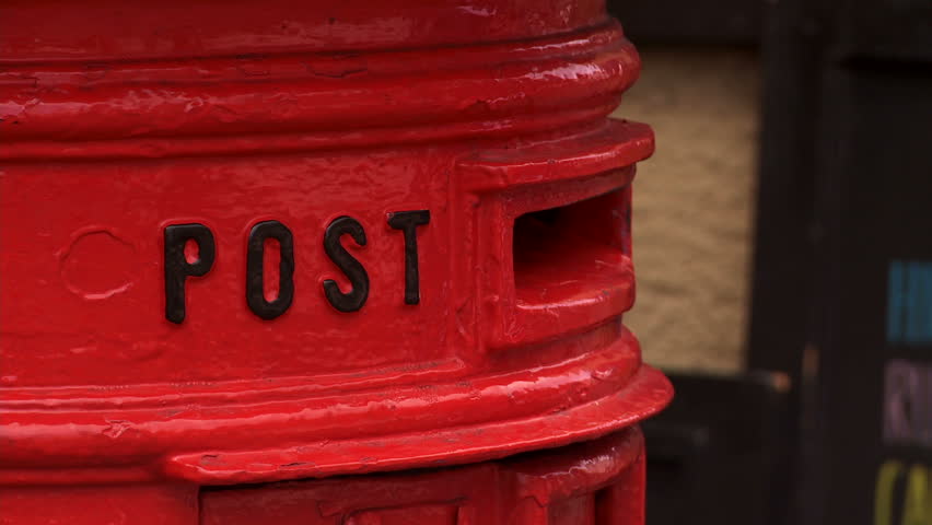 posting letter traditional british post box Stock Footage Video (100% ...