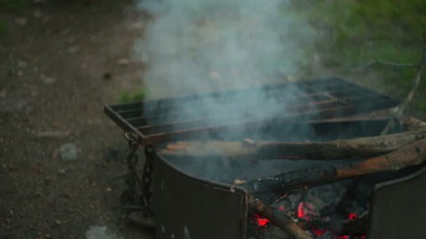 Fanning Flames Fire Filmed On Us Stock Footage Video (100% Royalty-free ...