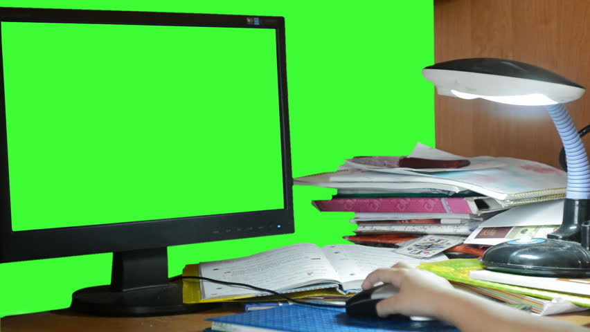 child's hand computer mouse green screen Stock Footage Video (100% ...