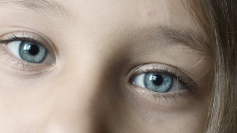 Children Blue Eyes Blinking Stock Footage Video (100% Royalty-free ...